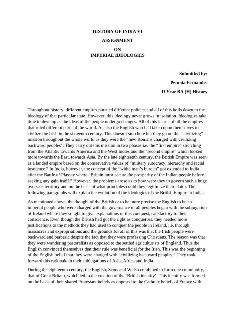 Imperial Ideologies | PDF | British Raj | Utilitarianism