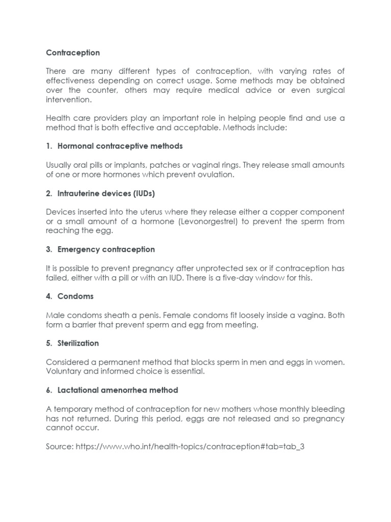 Contraception | PDF