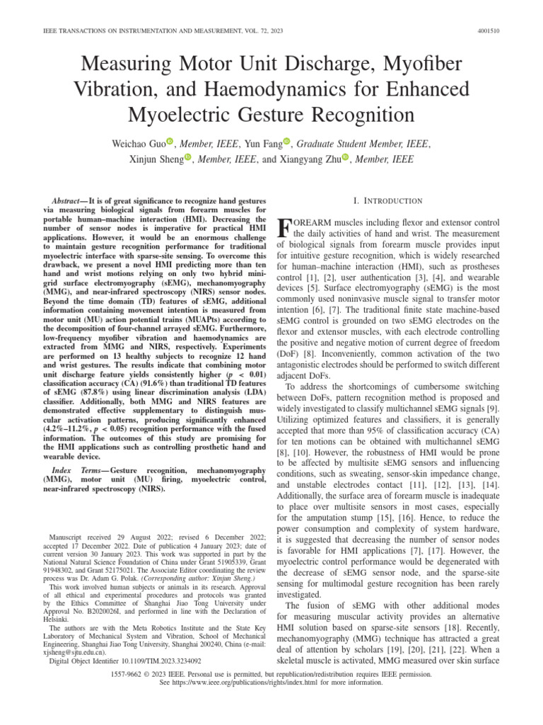 Measuring Motor Unit Discharge Myofiber Vibration and Haemodynamics for ...