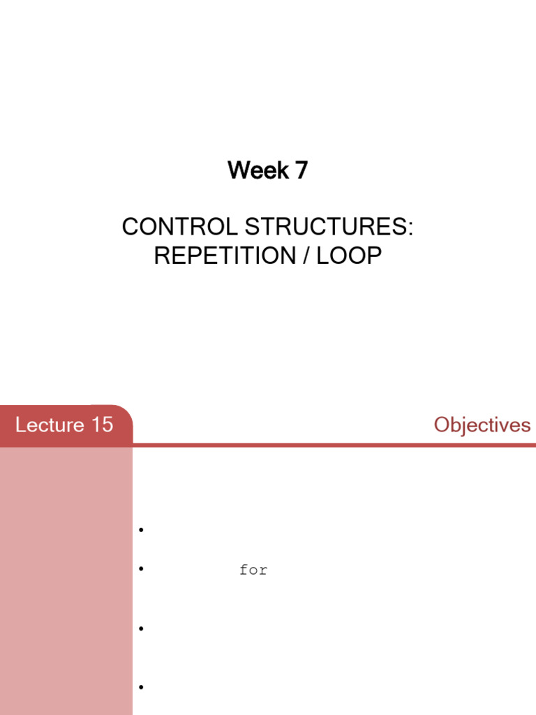 Week 7 | PDF | Control Flow | Software Development