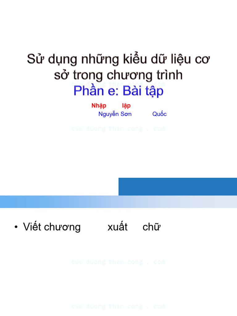 Nhap-Mon-Lap-Trinh - Nguyen-Son-Hoang-Quoc - (2) - (6) - Dap-An - (Cuuduongthancong - Com) | PDF