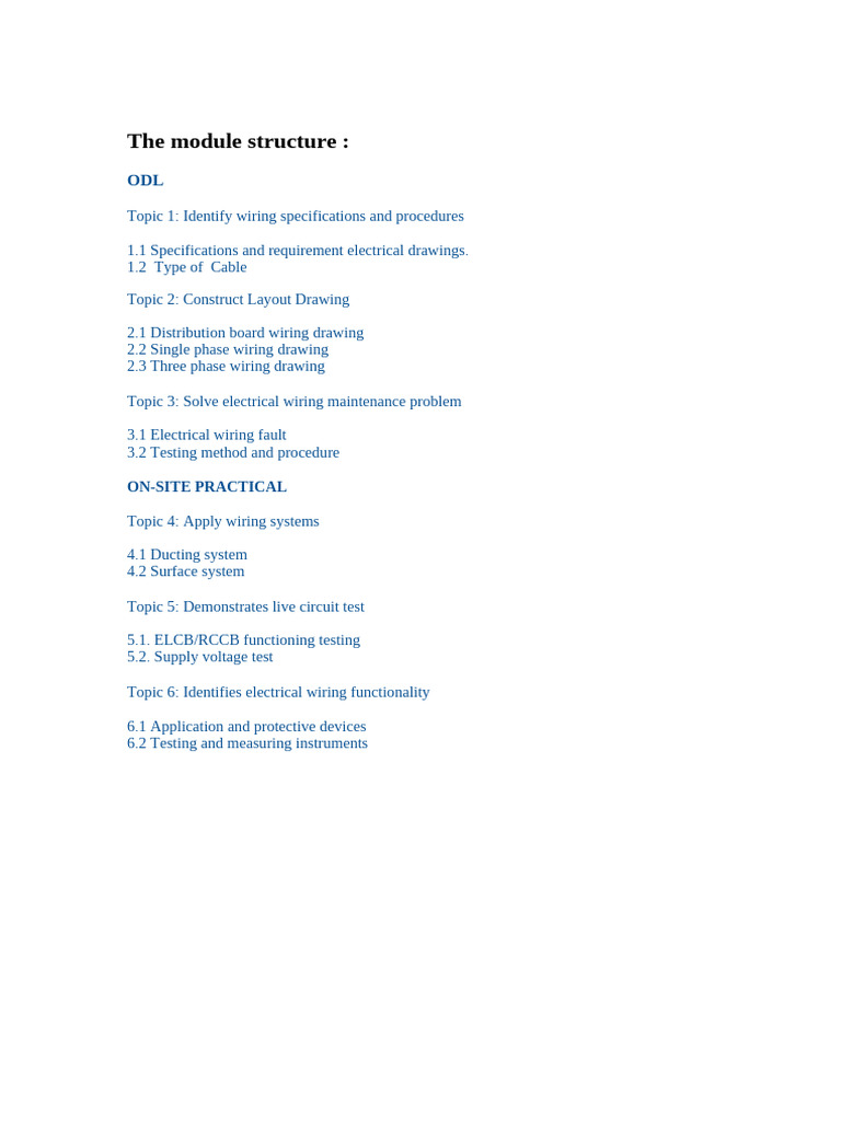 ODL The Module Structure | PDF