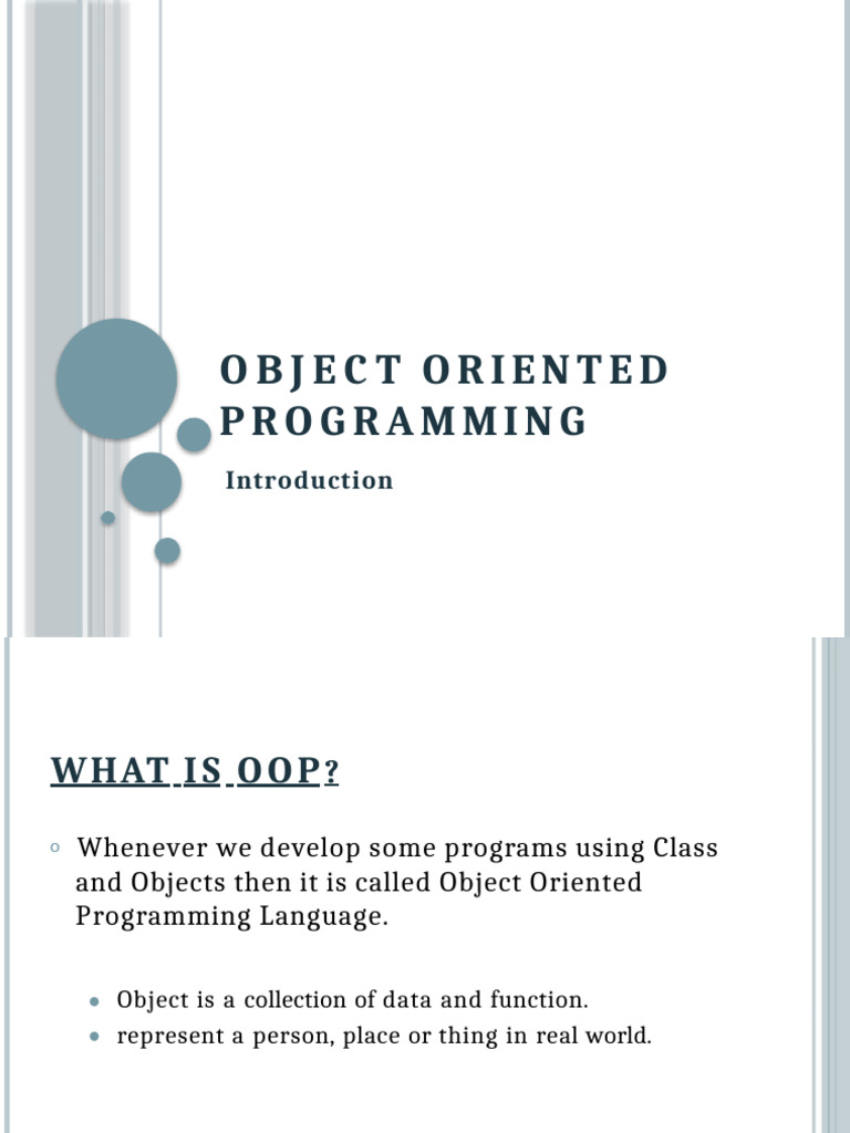 Oops Concepts Pdf Object Oriented Programming Object Computer