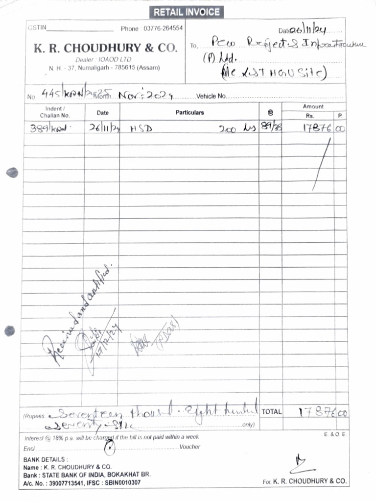 HSD Bill Nov 26.11.2024 | PDF
