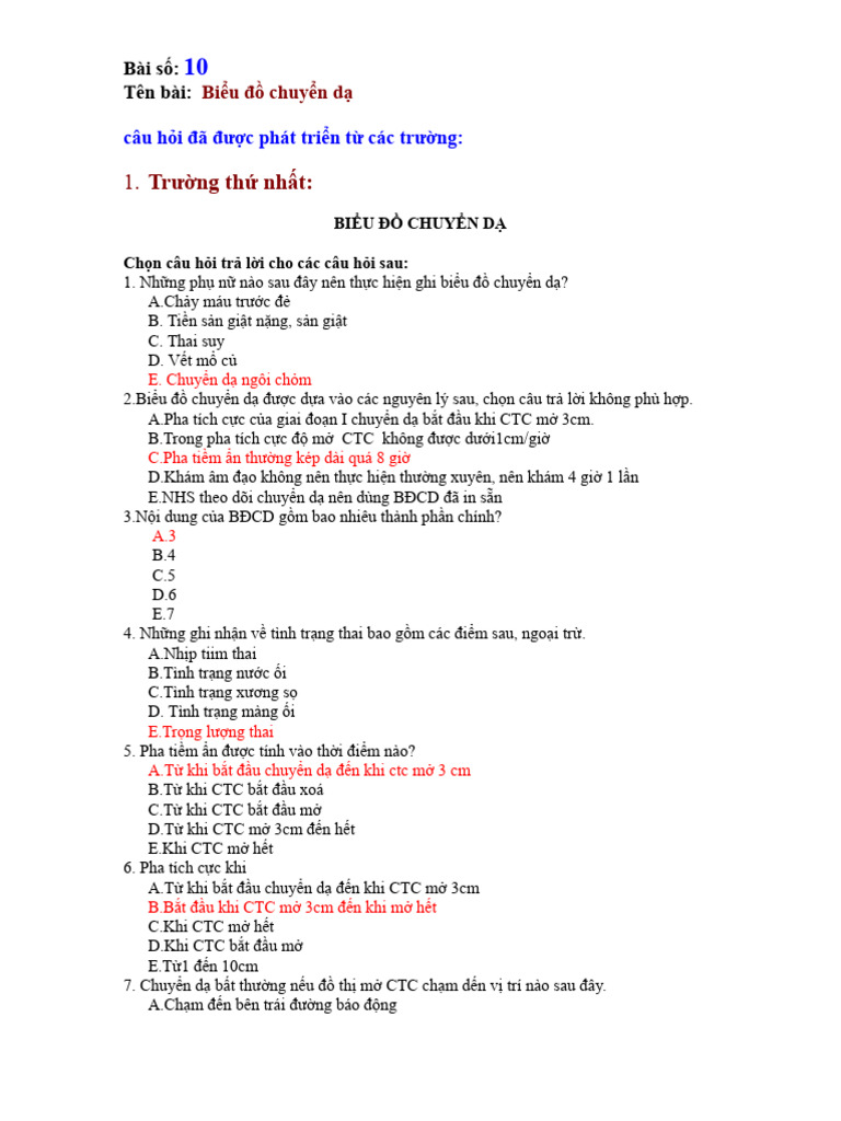 Bieu Do Chuyen Da | PDF