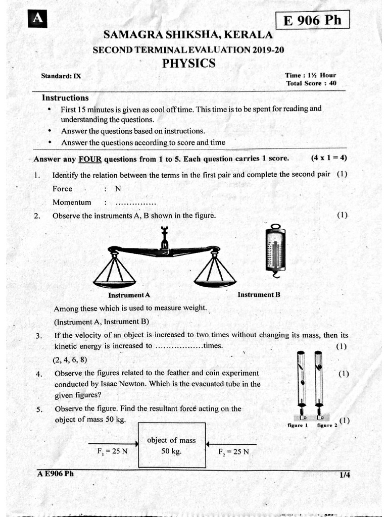 A+ Educare - Class-9-Physics-Em-Qn | PDF