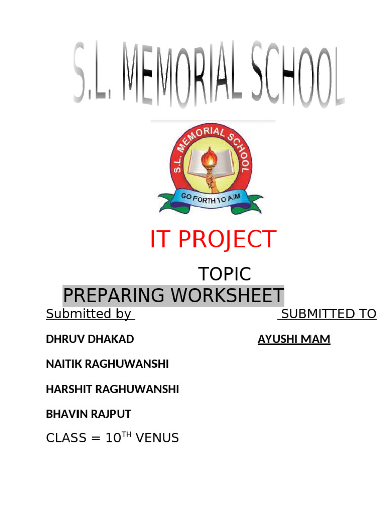 IT Project Worksheet Preparation Guide | PDF