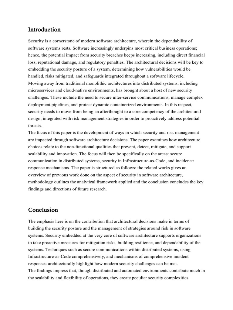 Introduction&Conclusion | PDF | Computer Security | Security
