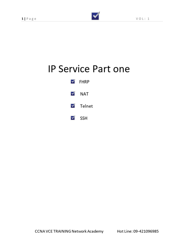 IP Services Part One | PDF | Internet Protocols | Internet Standards