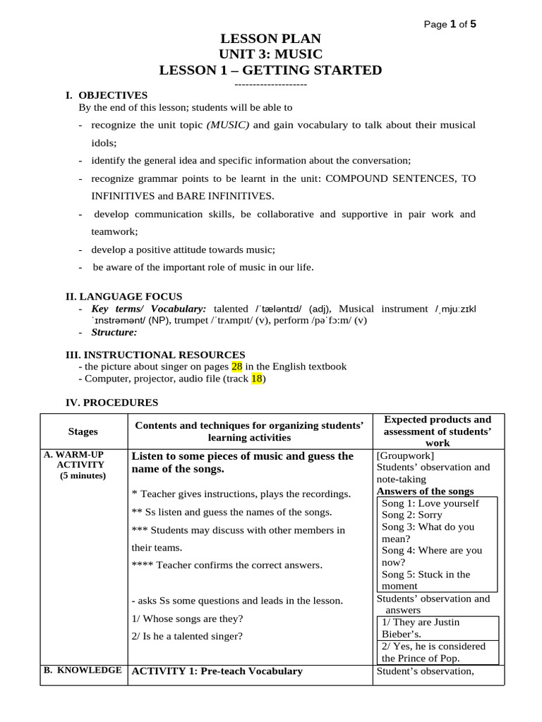 U3 Getting Started G10 | PDF | Reading Comprehension | Human Communication