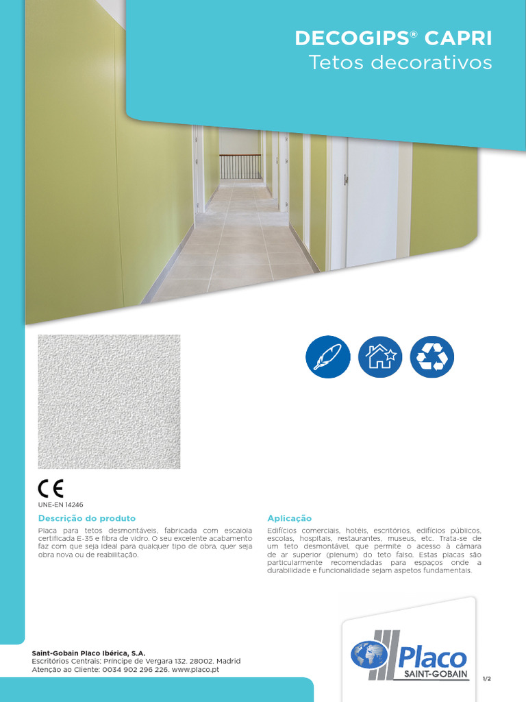 Ficha Tcnica Decogips Capri | PDF