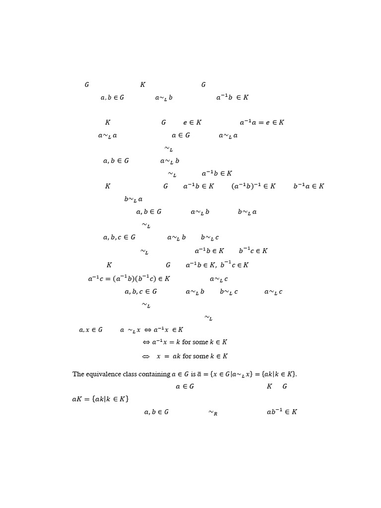 WEEK 9 COSETS AND THE THEOREM OF LAGRANGE | PDF | Group (Mathematics) | Mathematical Analysis