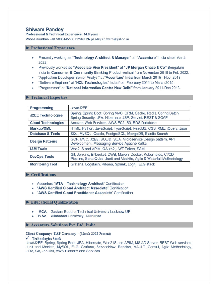 ShiwamPandeyProfile | PDF | Spring Framework | Computing