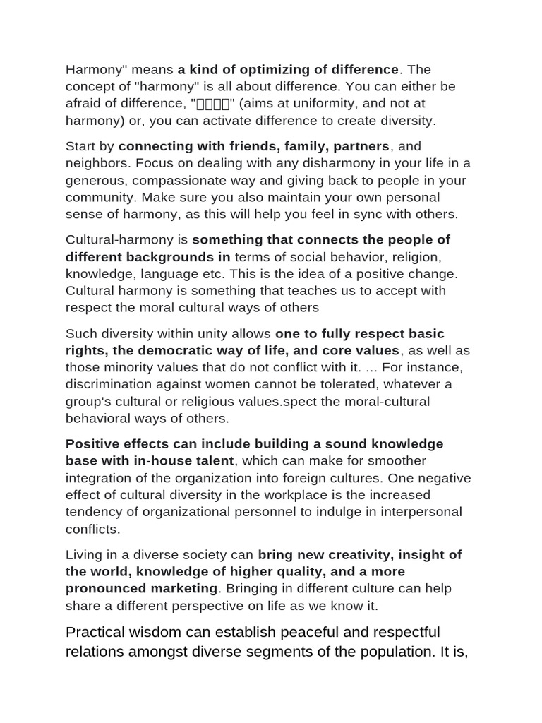 Harmony | PDF | Knowledge | Wisdom