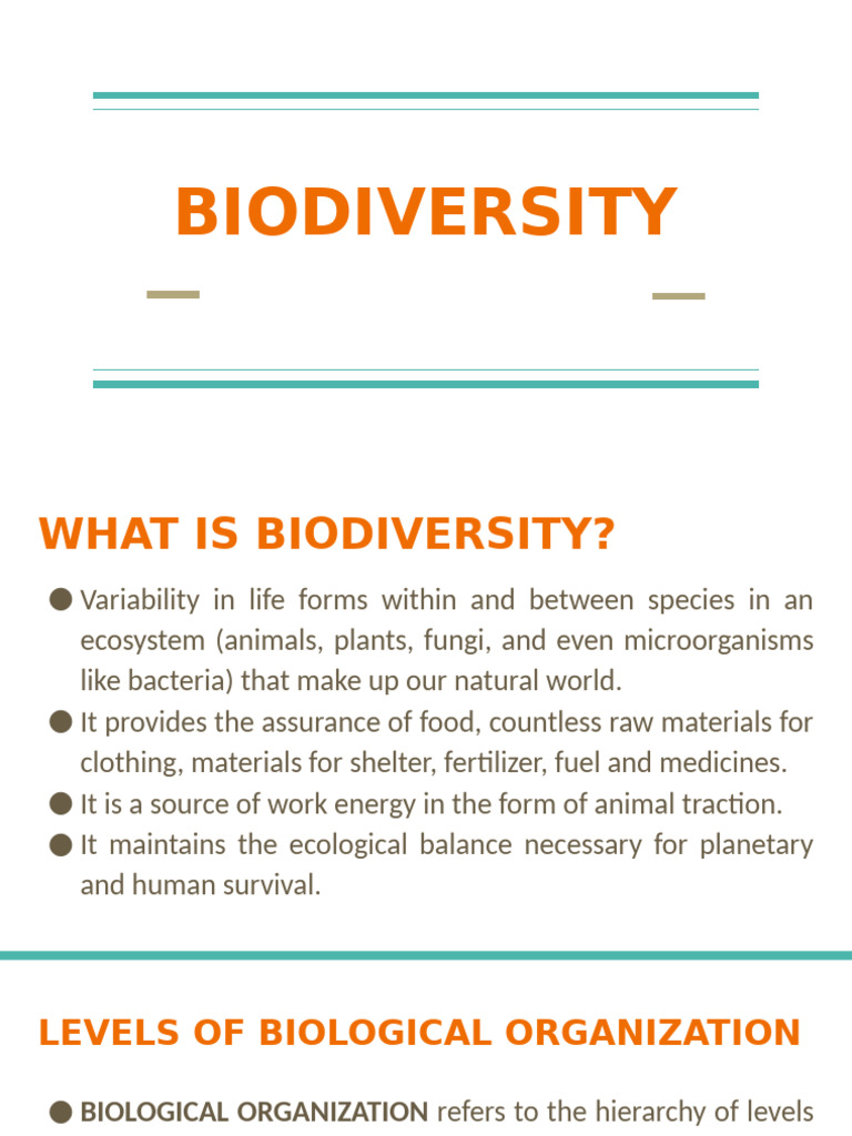 BIODIVERSITY | PDF | Symbiosis | Biodiversity