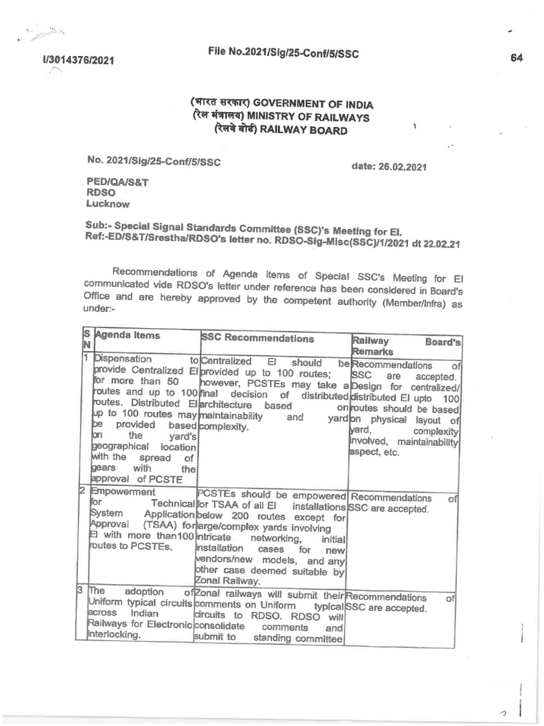 4 Special Signal Standerds Commitee (SSC) 'S For EI | PDF