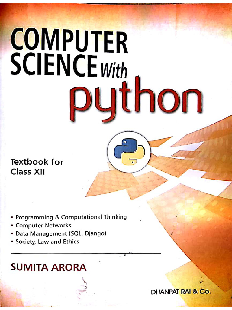 Computer Science PYTHON Book PDF For Class 12 | PDF