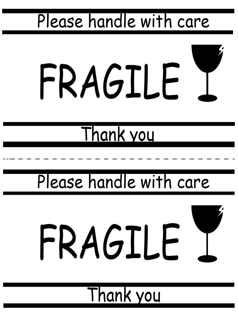 Free Fragile Sticker PDF Download | PDF
