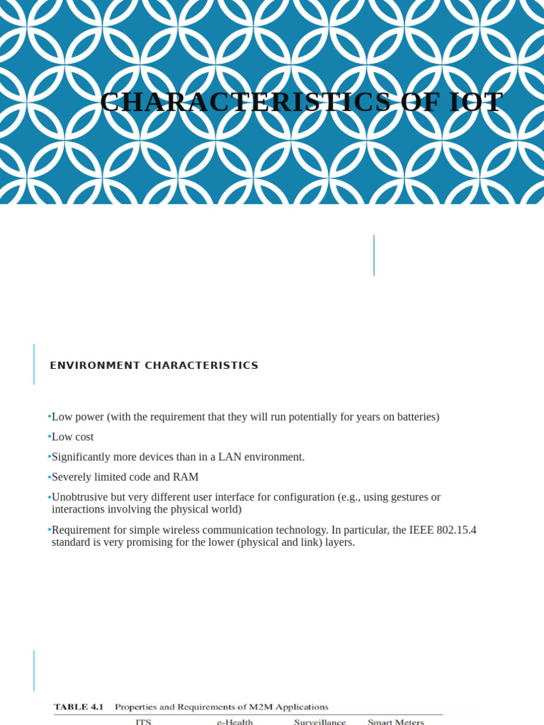 Characteristics | PDF | Computer Network | Internet Of Things Characteristics | PDF | Computer Network | Internet Of Things