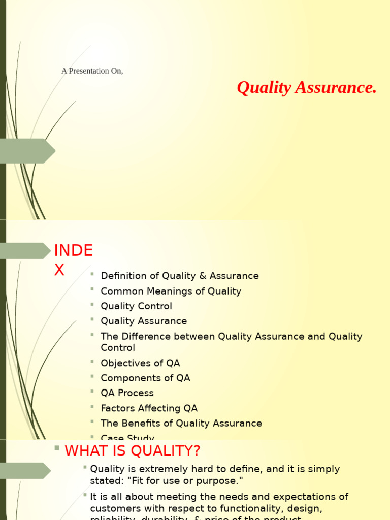 Understanding Quality Assurance Concepts | PDF | Quality Assurance ...