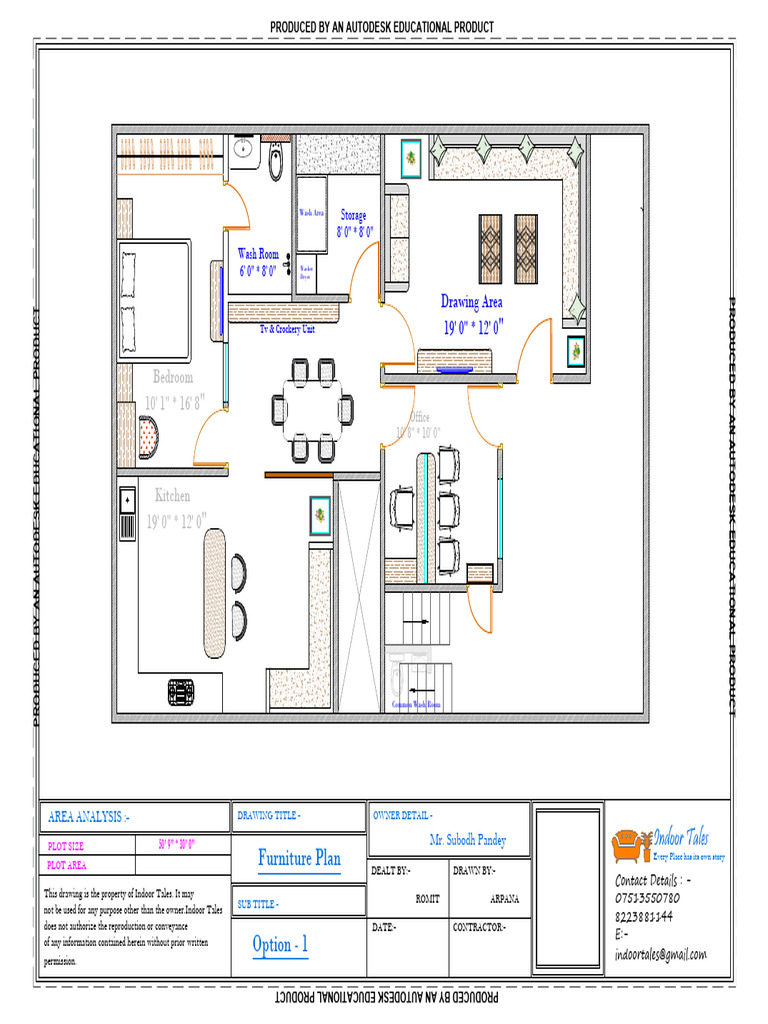Subodh Ji Floor Plan Opt - 1 | PDF | Laundry | Home