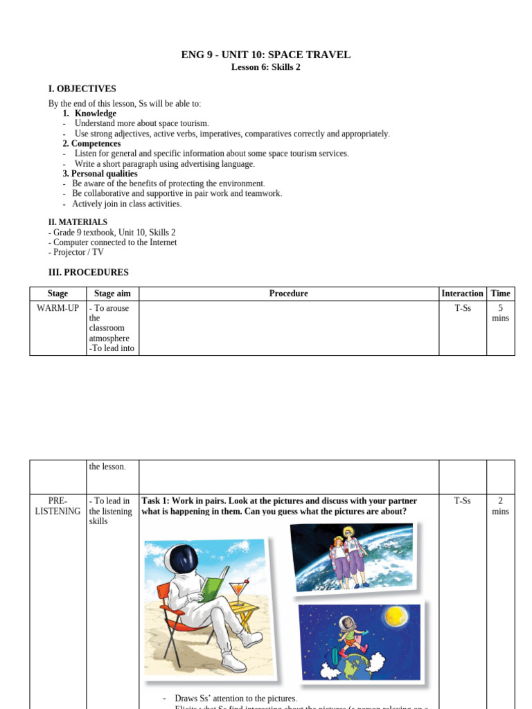 Space Travel: Lesson on Space Tourism | PDF | Advertising | Human ...