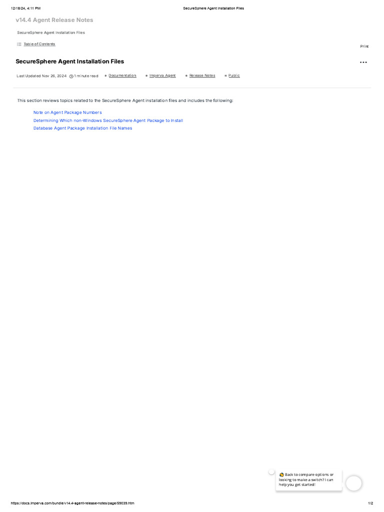 SecureSphere Agent Installation Files | PDF