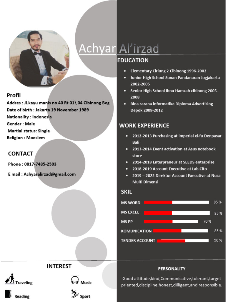 CV Achyar Al'Irzad | PDF