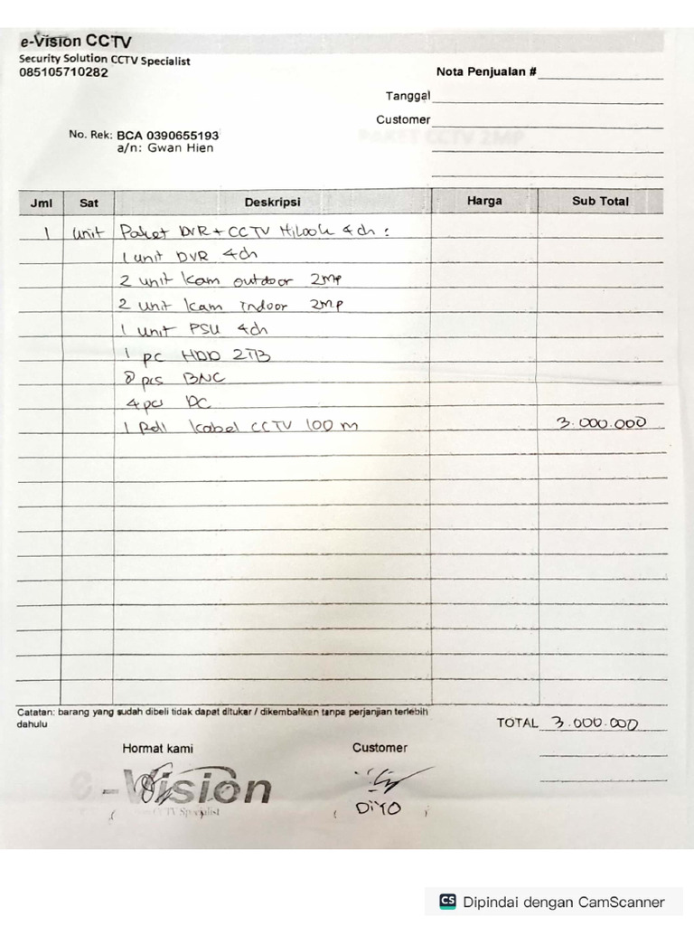 Nota CCTV | PDF