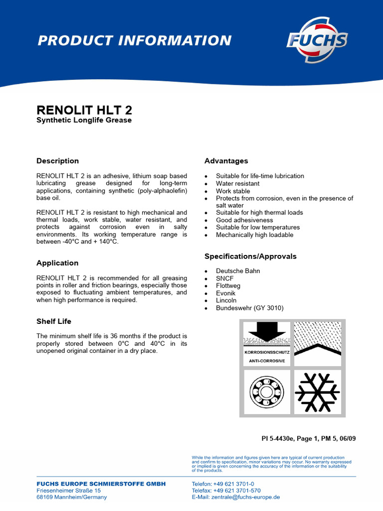 RENOLIT HLT 2 | PDF | Materials | Building Engineering