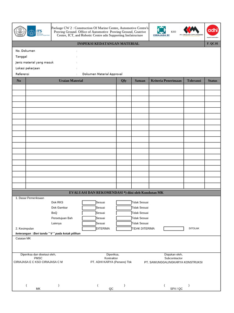 Inspeksi Material | PDF