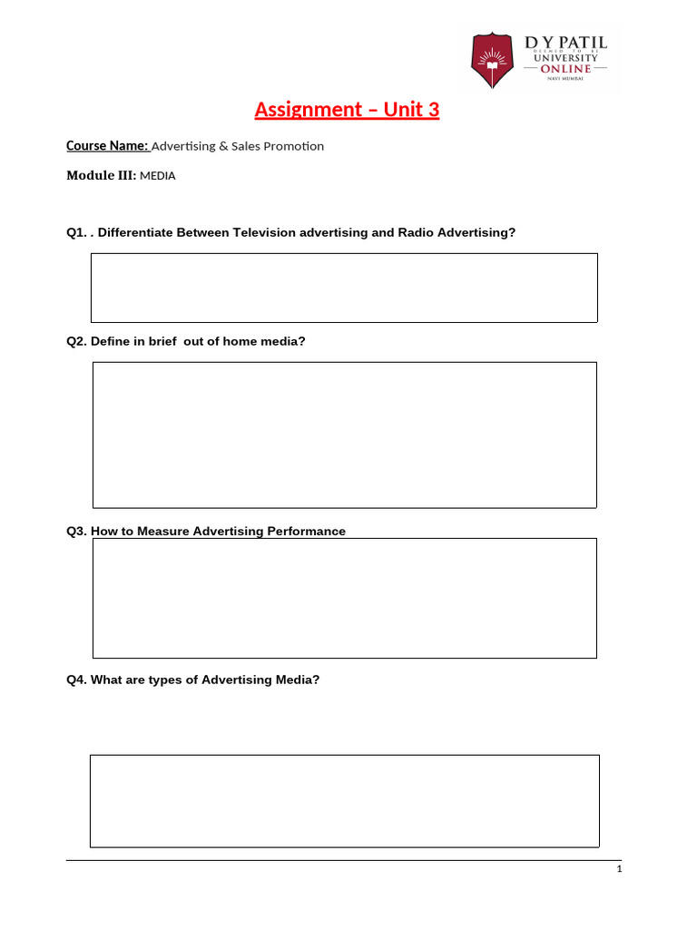 Unit 3- Assignment | PDF