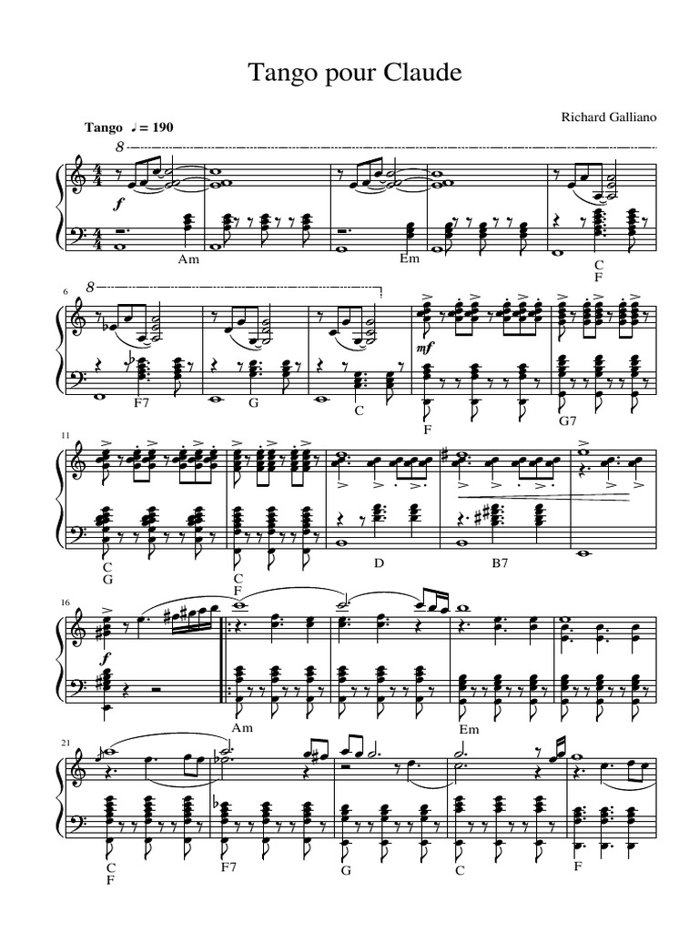 tango pour claude | PDF