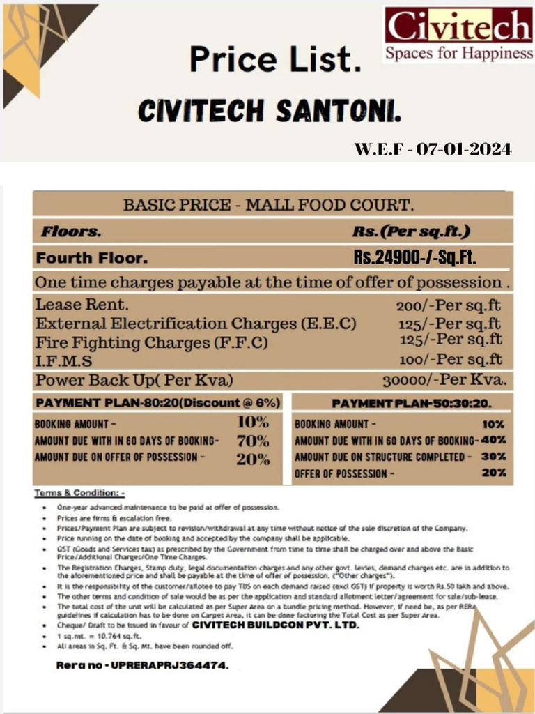 Civitech Santoni Price List | PDF