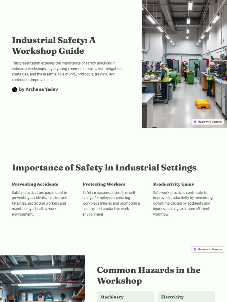 Industrial Safety A Workshop Guide | PDF | Personal Protective ...