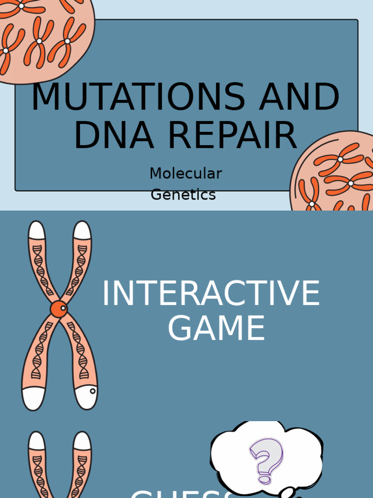 Genetic Mutations Science Presentation in Blue Orange Flat Graphic ...