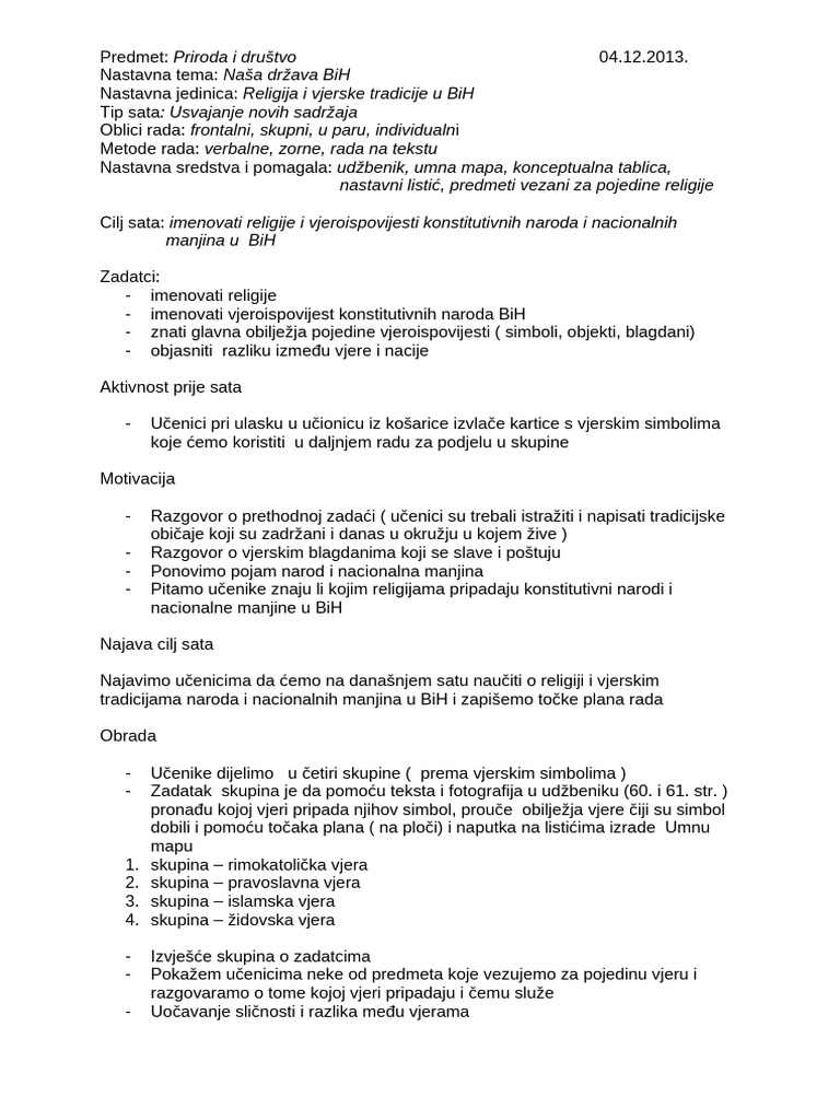 PiD - Religije I Vjerske Tradicije U BiH | PDF