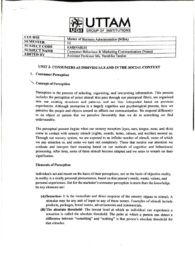 CB & MC Unit II Internal Exam Part | PDF