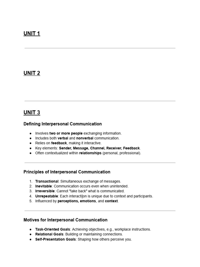 Interpersonal Communication Guide | PDF | Communication | Interpersonal ...