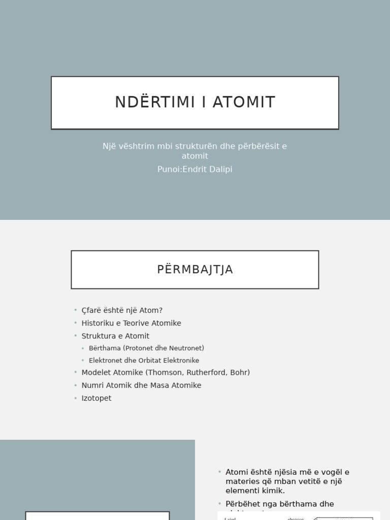 Ndërtimi I Atomit | PDF