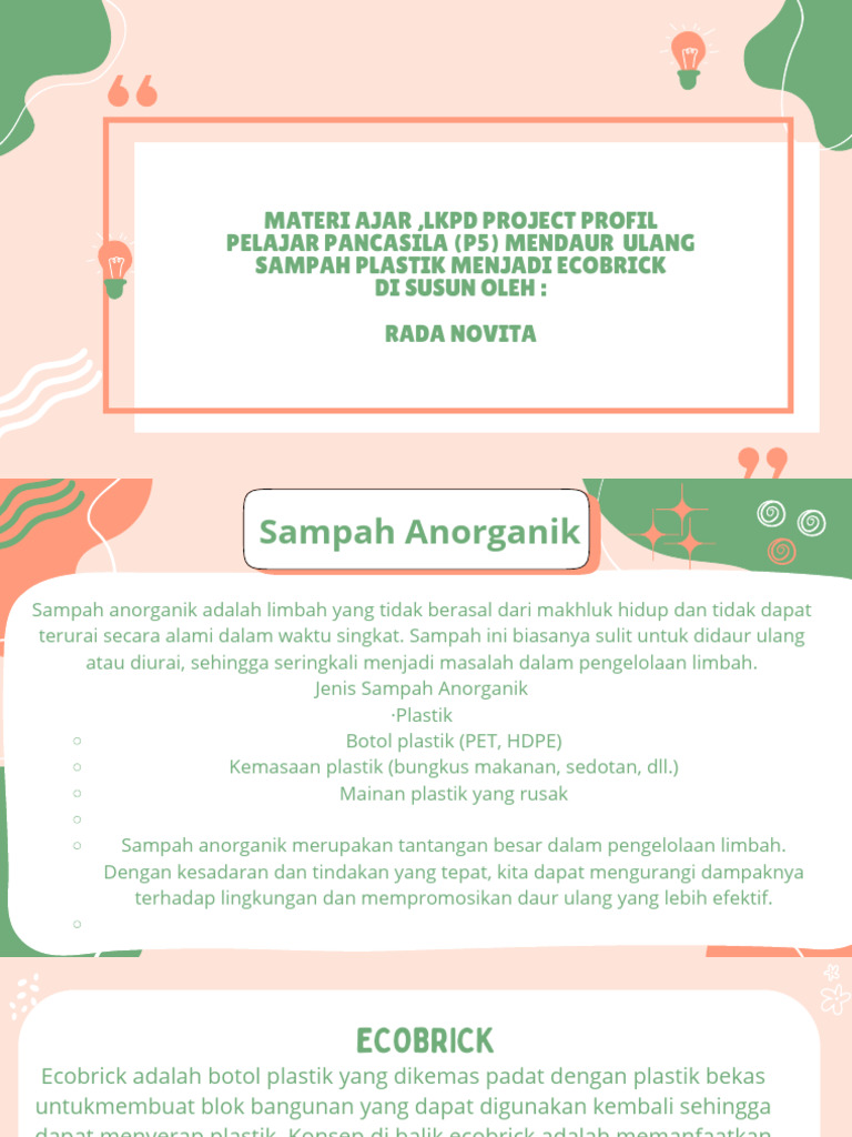 Orange Hijau Organik Pastel Lucu Imut Tugas Presentasi Kelompok | PDF