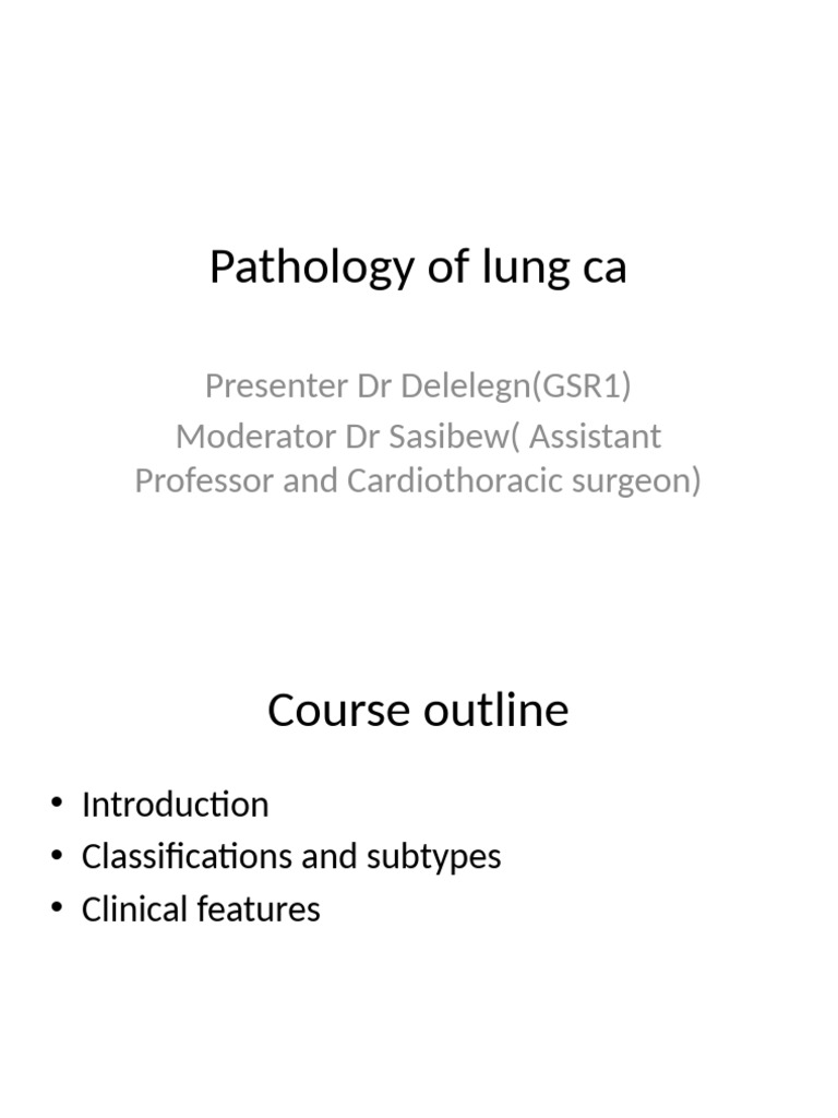 Lung Cancer Pathology Overview | PDF | Lung Cancer | Carcinoma