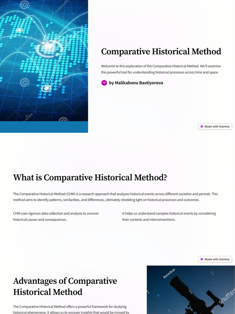 Comparative Historical Method | PDF | Historiography | Analysis