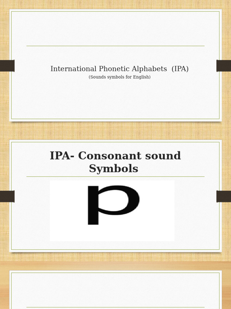 IPA Presenation and Exercises | PDF