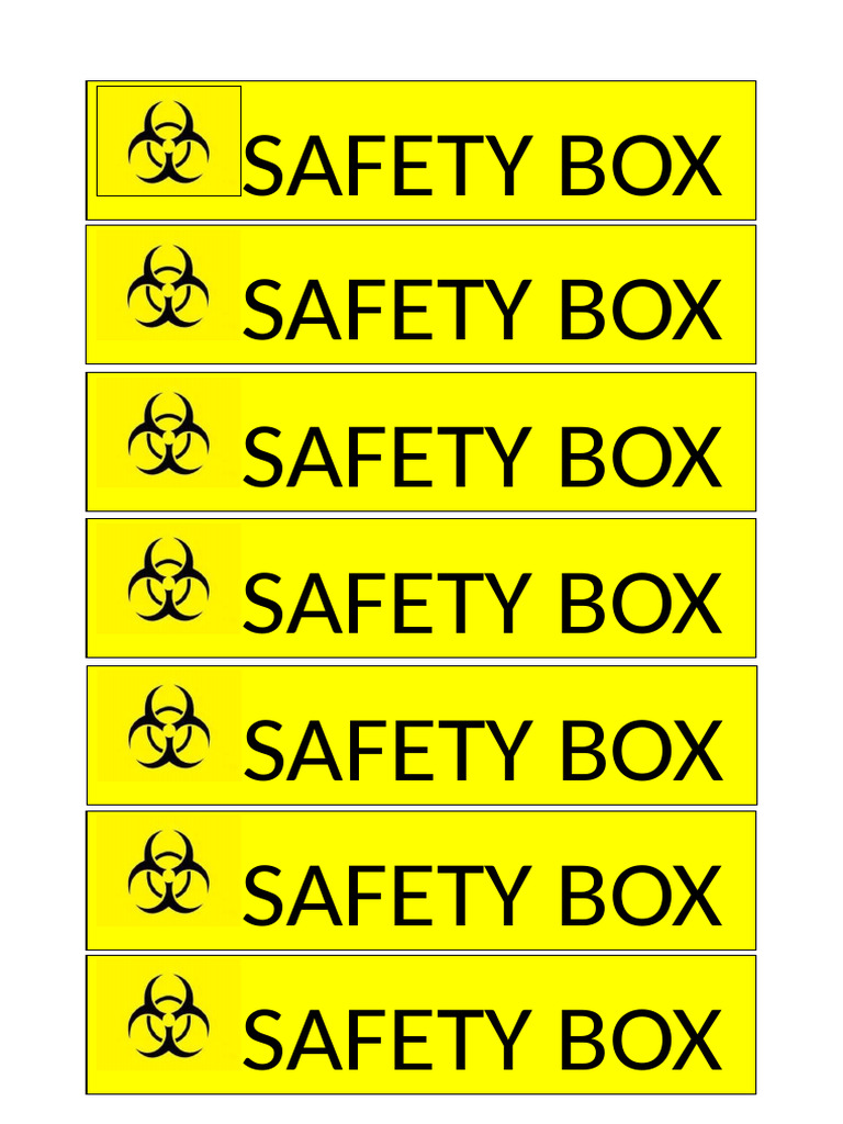 Stiker Safety Box | PDF