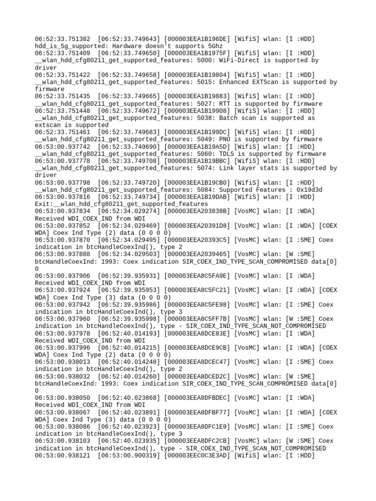 Host Driver Logs Current | PDF | Wi Fi | Information And Communications ...