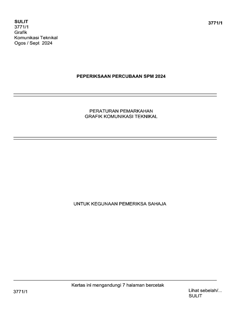 Skema Jawapan Percubaan SPM GKT 2024 | PDF