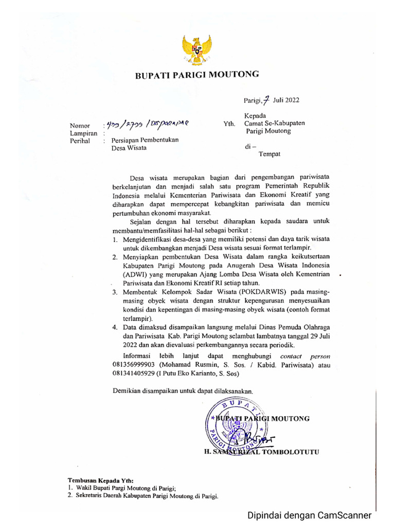 Pembentukan Desa Wisata | PDF