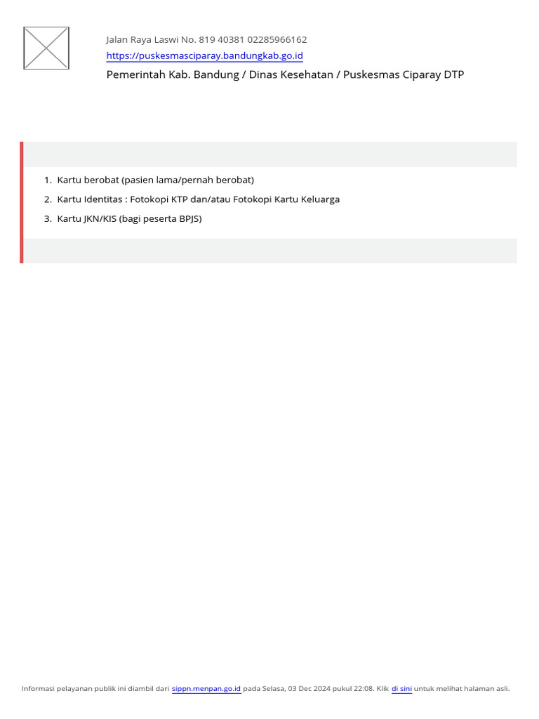 Unduh Standar Pelayanan - Pelayanan Pendaftaran | PDF