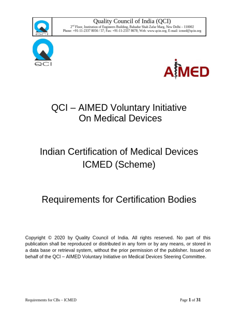 ICMED - Requirements For CBs - May 2021 | PDF | Professional Certification | Certification